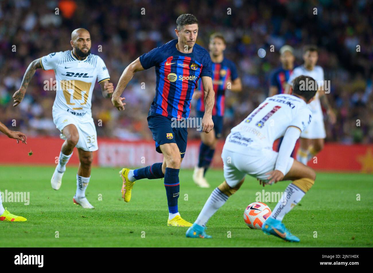 Robert Lewandowski of FC Barcelona during the Joan Gamper Trophy match ...