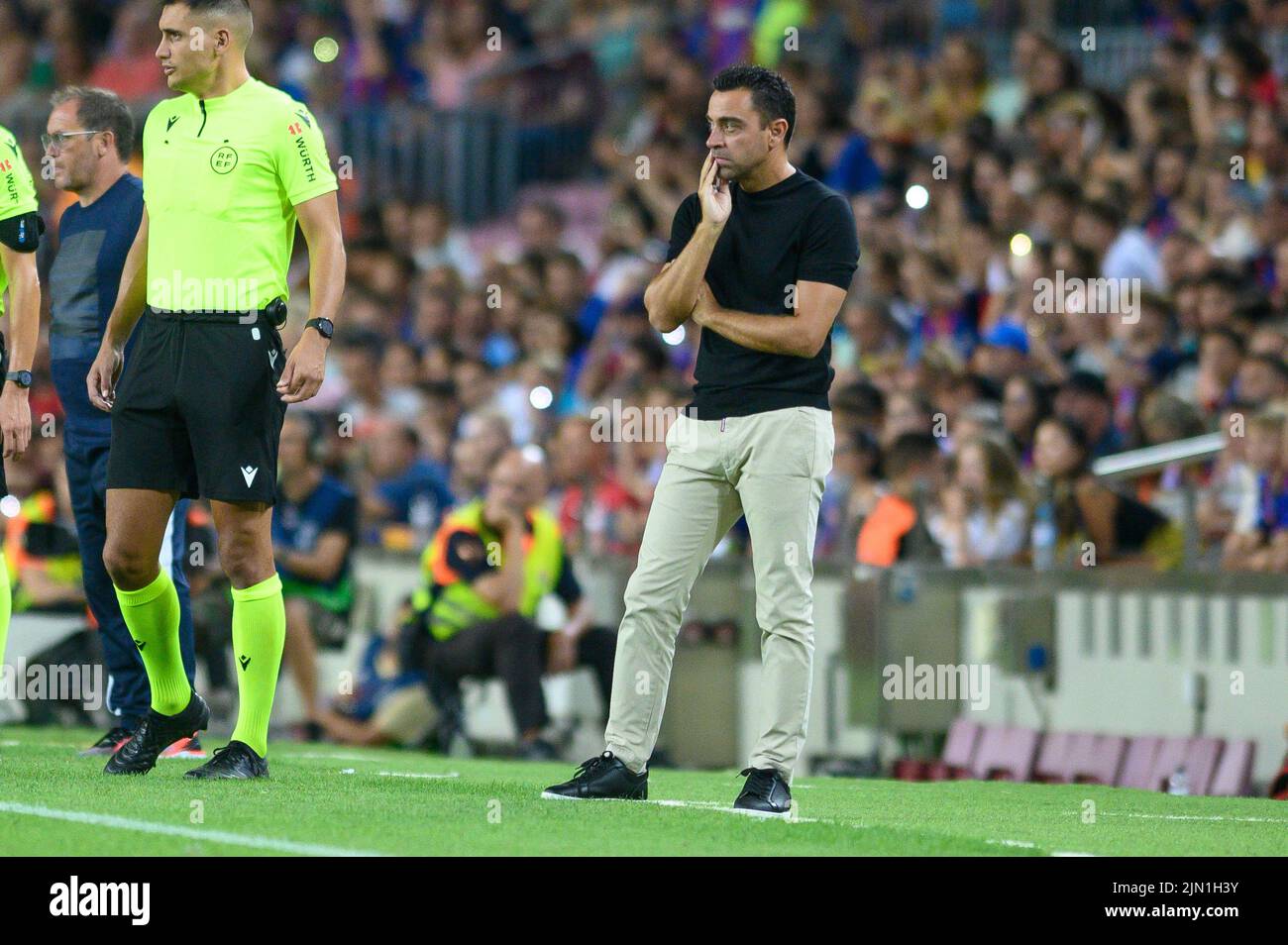 Xavi Hernandez of FC Barcelona during the Joan Gamper Trophy match ...