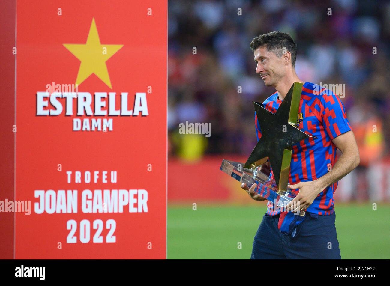 Robert Lewandowski of FC Barcelona during the Joan Gamper Trophy match ...