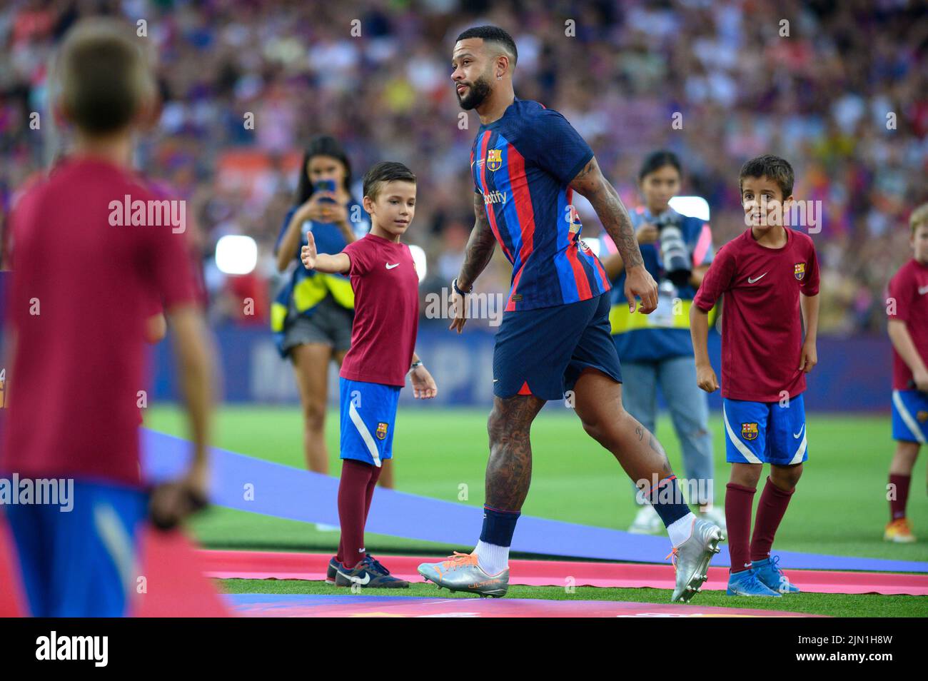 Memphis Depay of FC Barcelona during the Joan Gamper Trophy match ...