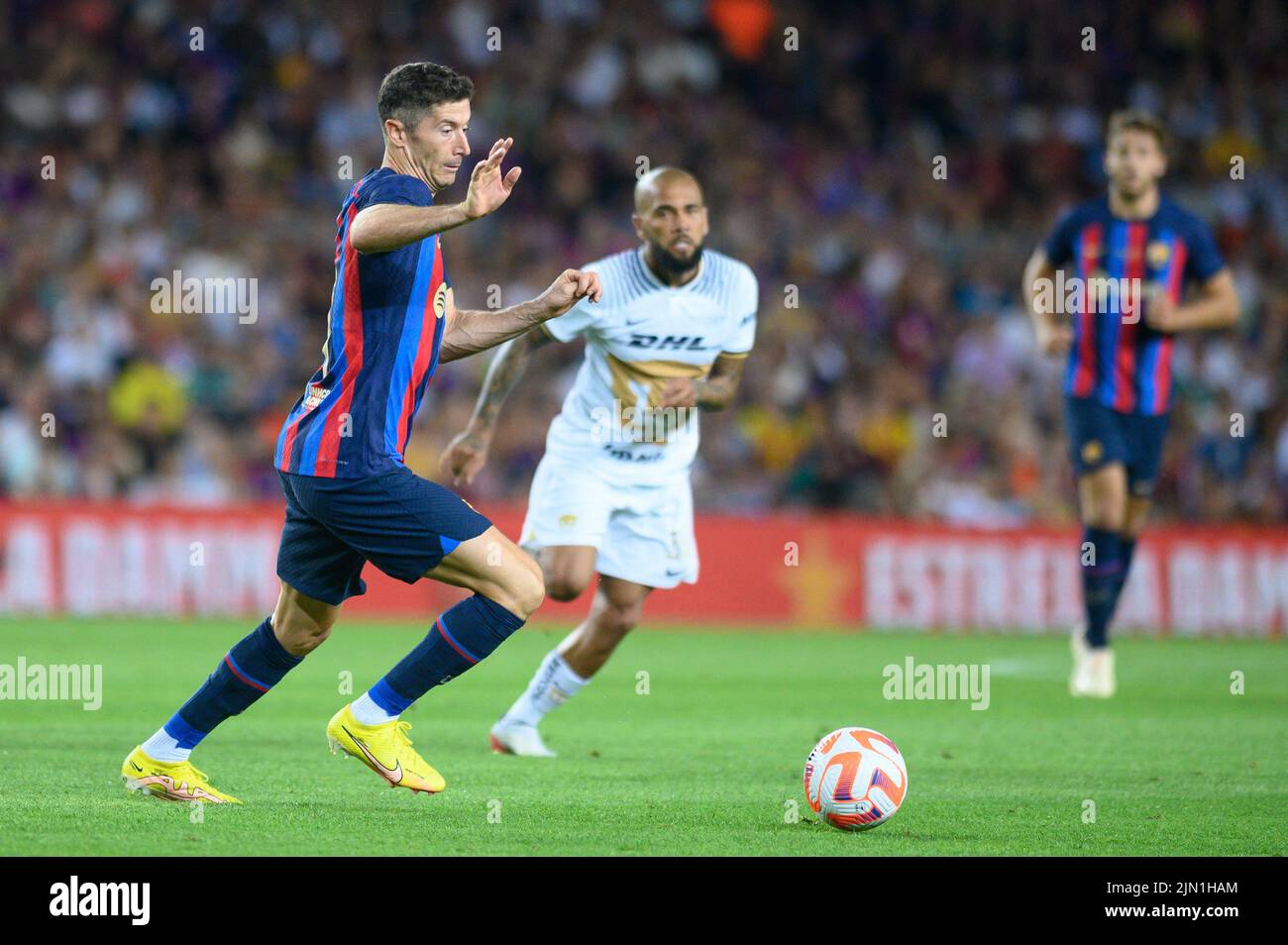 Robert Lewandowski of FC Barcelona during the Joan Gamper Trophy match ...
