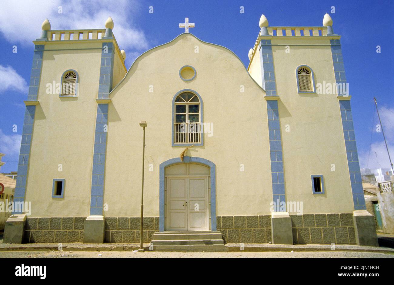 Die barocke Kirche St. Isabel in Sal Rei, Boavista, Kapverden, Afrika ...