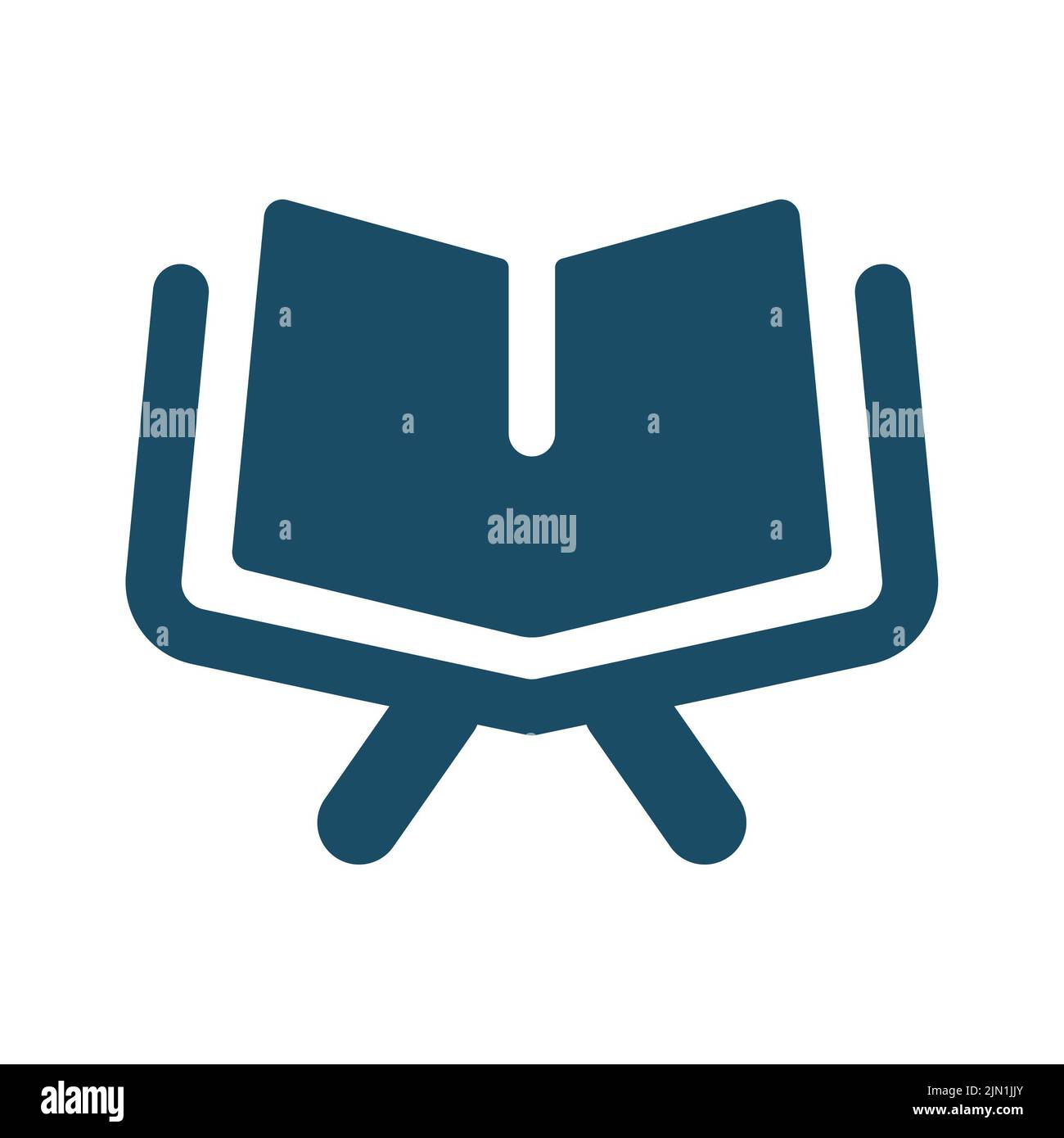 High quality dark blue flat Quran holy book icon. Pictogram, Ramadan ...