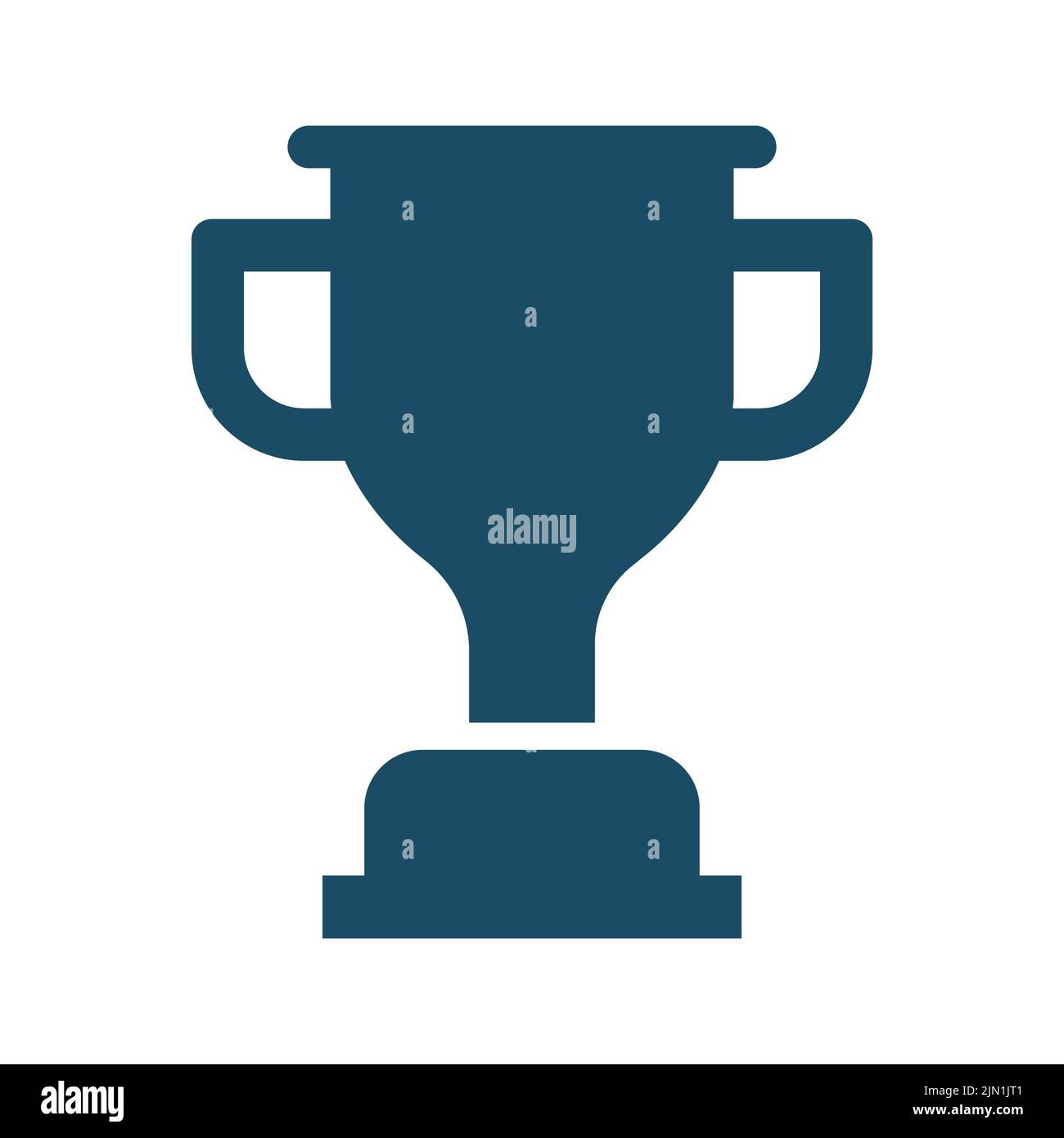 High quality dark blue flat trophy, award, prize icon. Pictogram, icon ...