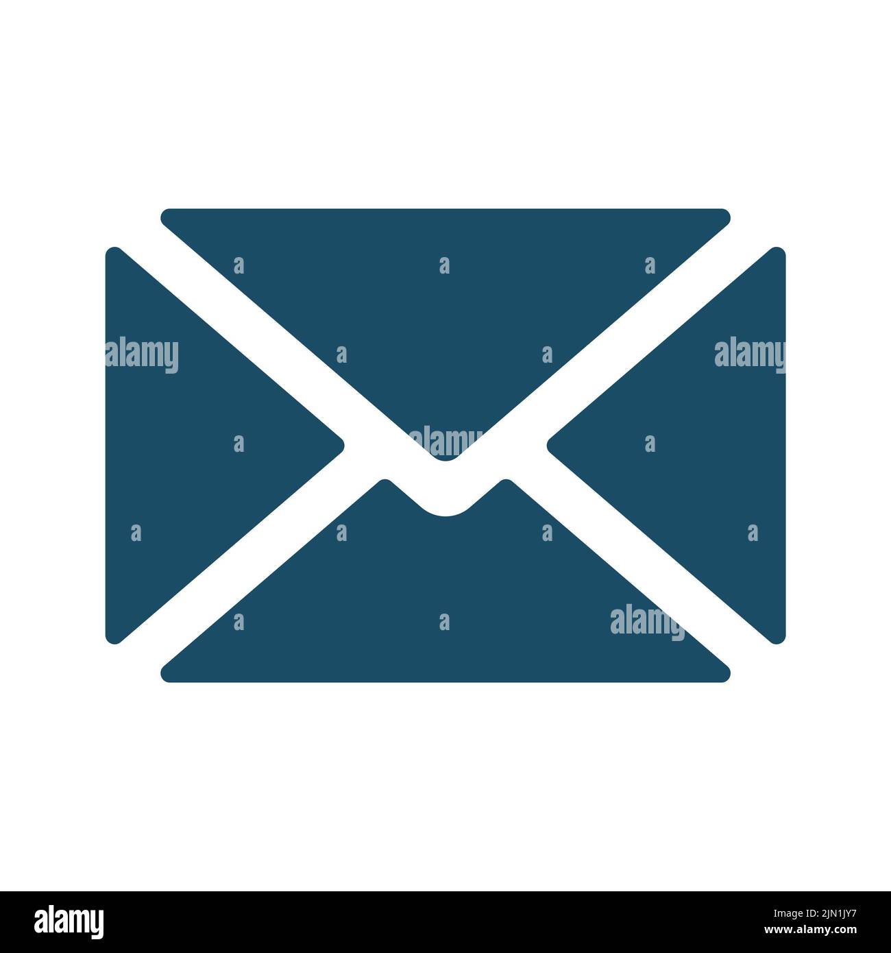 High quality dark blue flat letter, mail, message icon. Pictogram, icon ...
