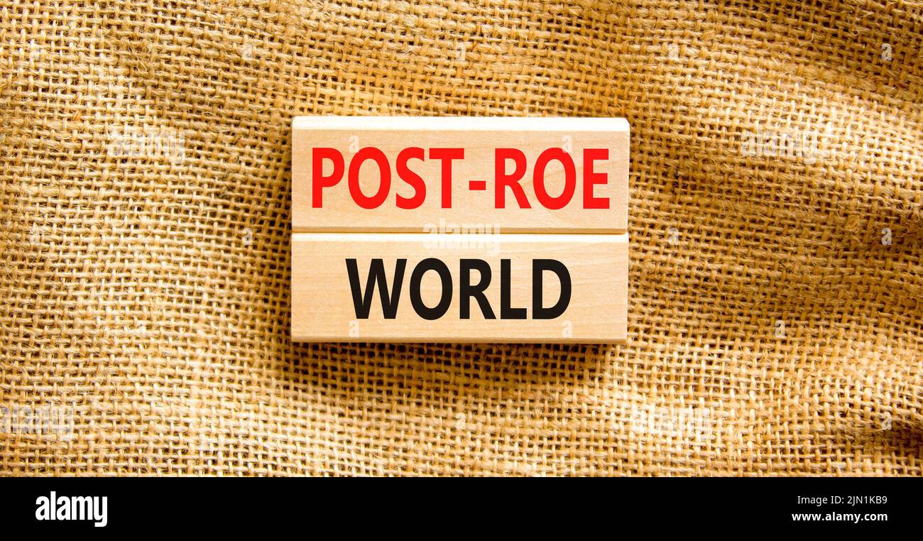 Roe vs Wade post-Roe world symbol. Concept words Post-Roe world on ...