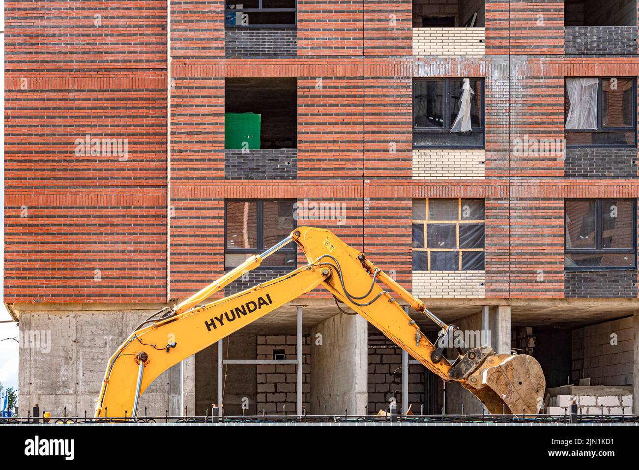 Russia, Moscow. Construction of houses Stock Photo - Alamy