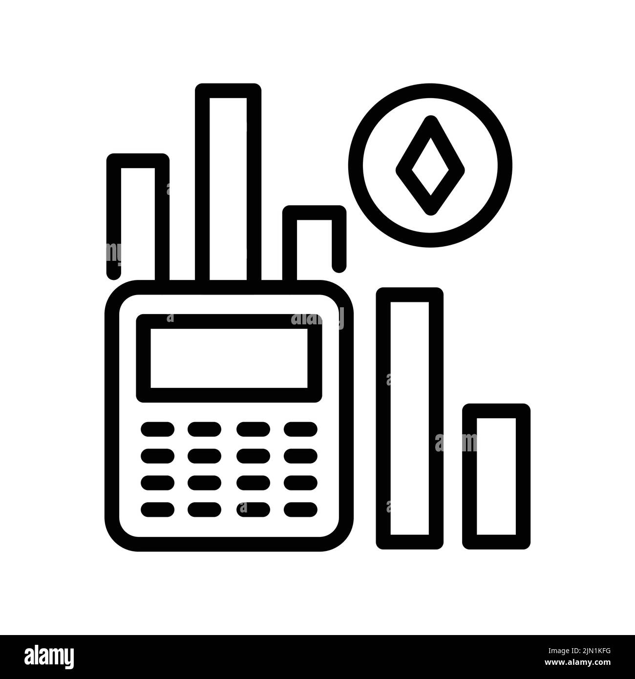 Trade black line icon. Virtual money. Pictogram for web page Stock ...