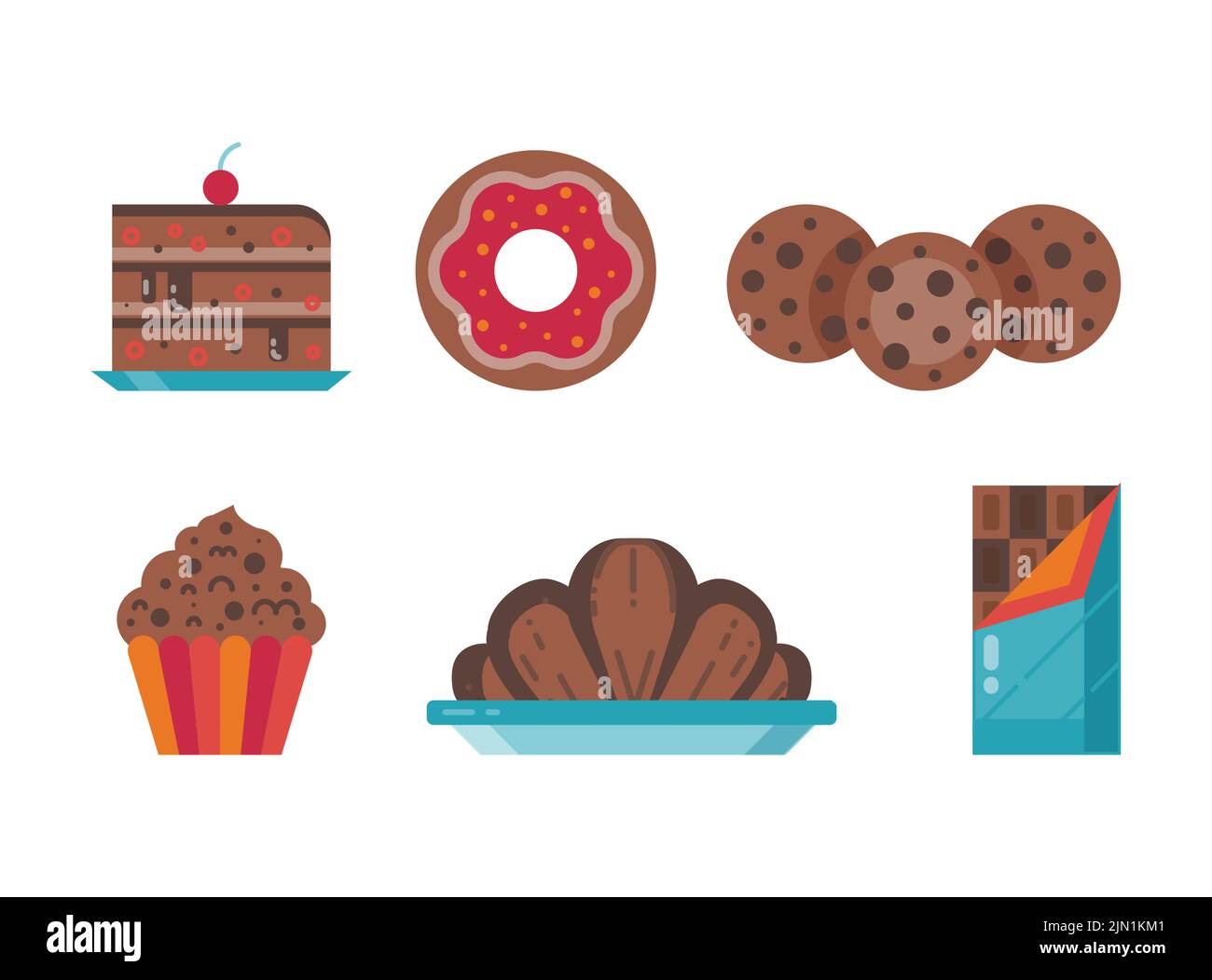 Bakery pastry sweet desserts Cut Out Stock Images & Pictures - Alamy