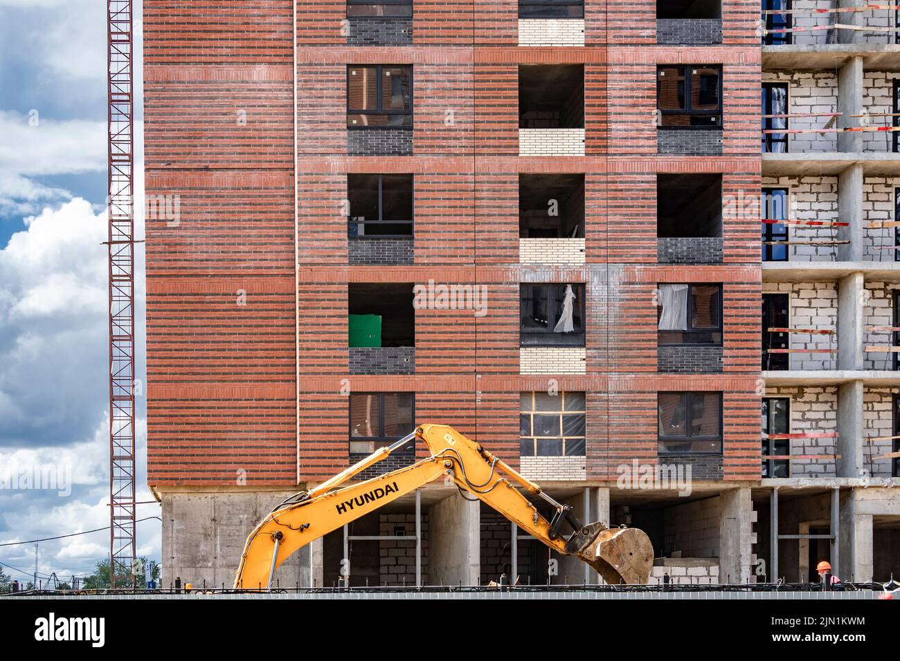 Russia, Moscow. Construction of houses Stock Photo - Alamy