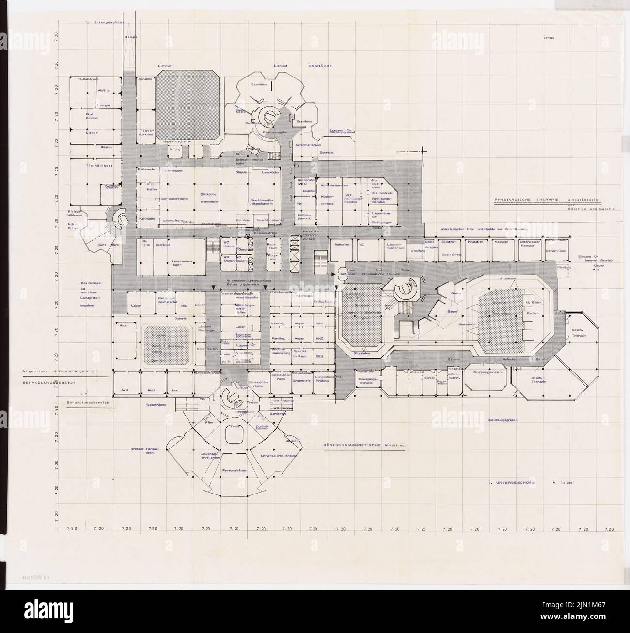 Unknown architect, United Hospitia Trier (without dat.): Grundriss 1st ...