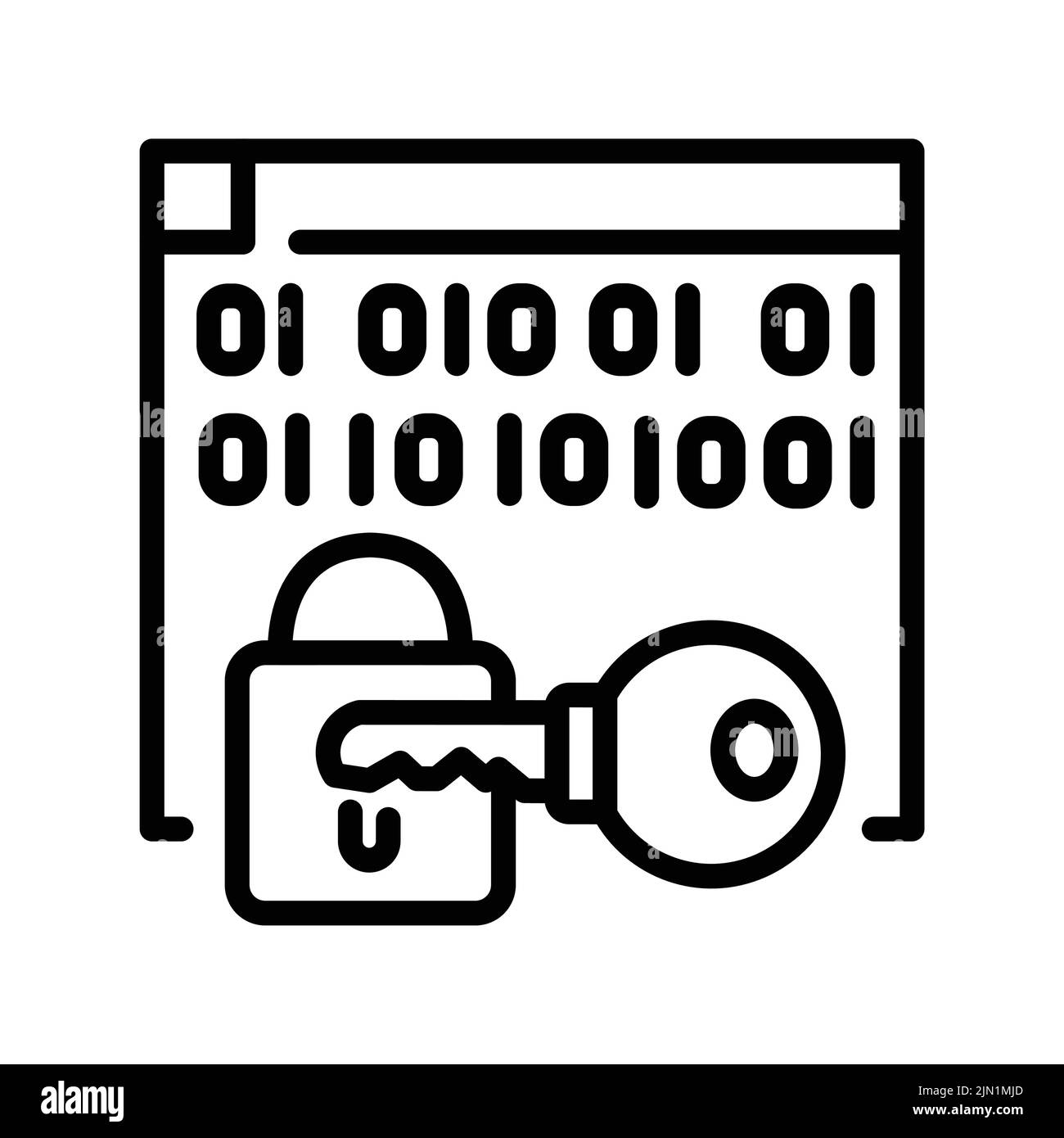 Encryption sign olor line icon. Initial public offering. Pictogram for ...