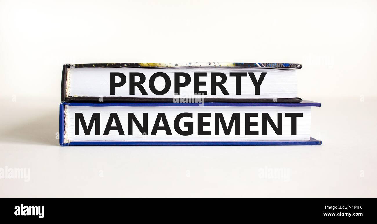 Property management symbol. Concept words Property management on books ...