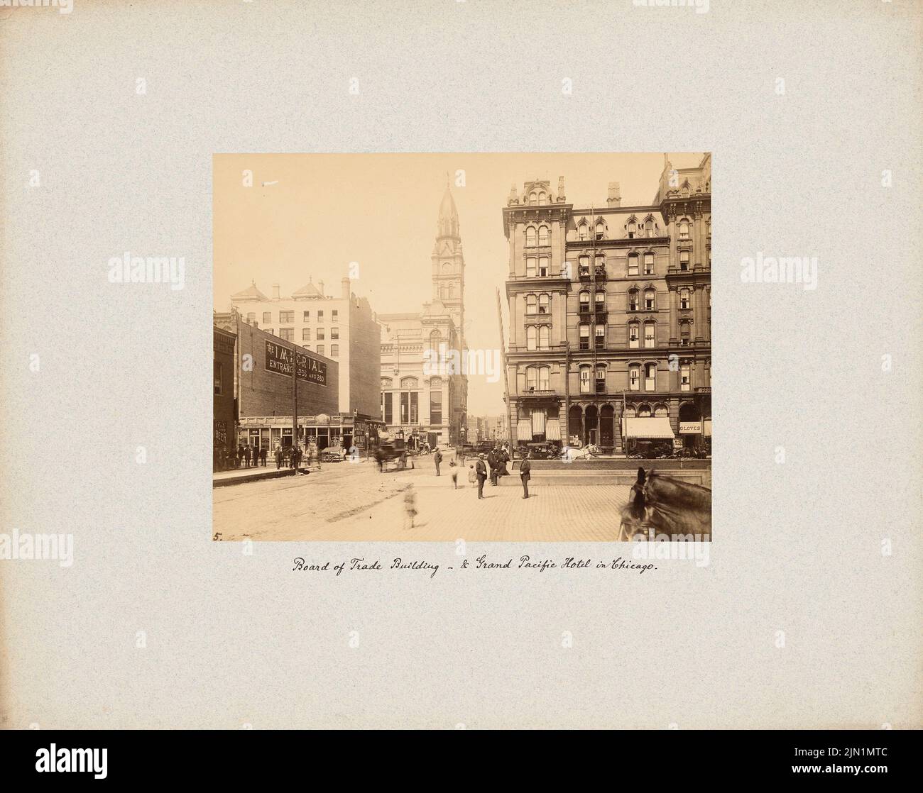 Boyington William W. (1818-1898), Board of the Trade Building and Grand ...