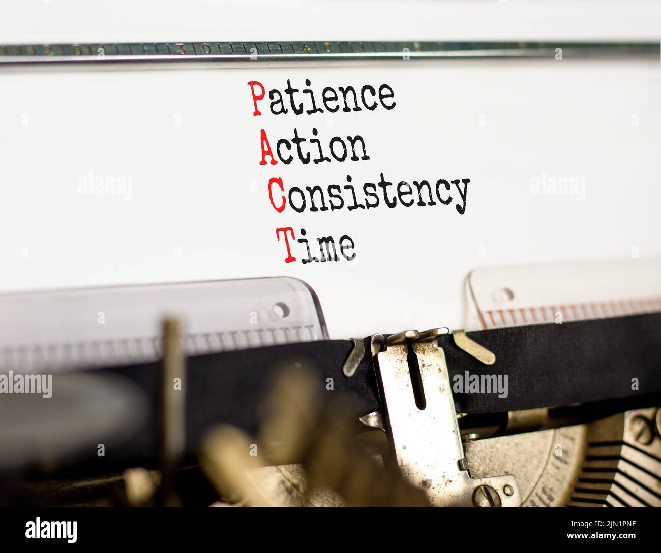 PACT patience action consistency time symbol. Concept words PACT ...