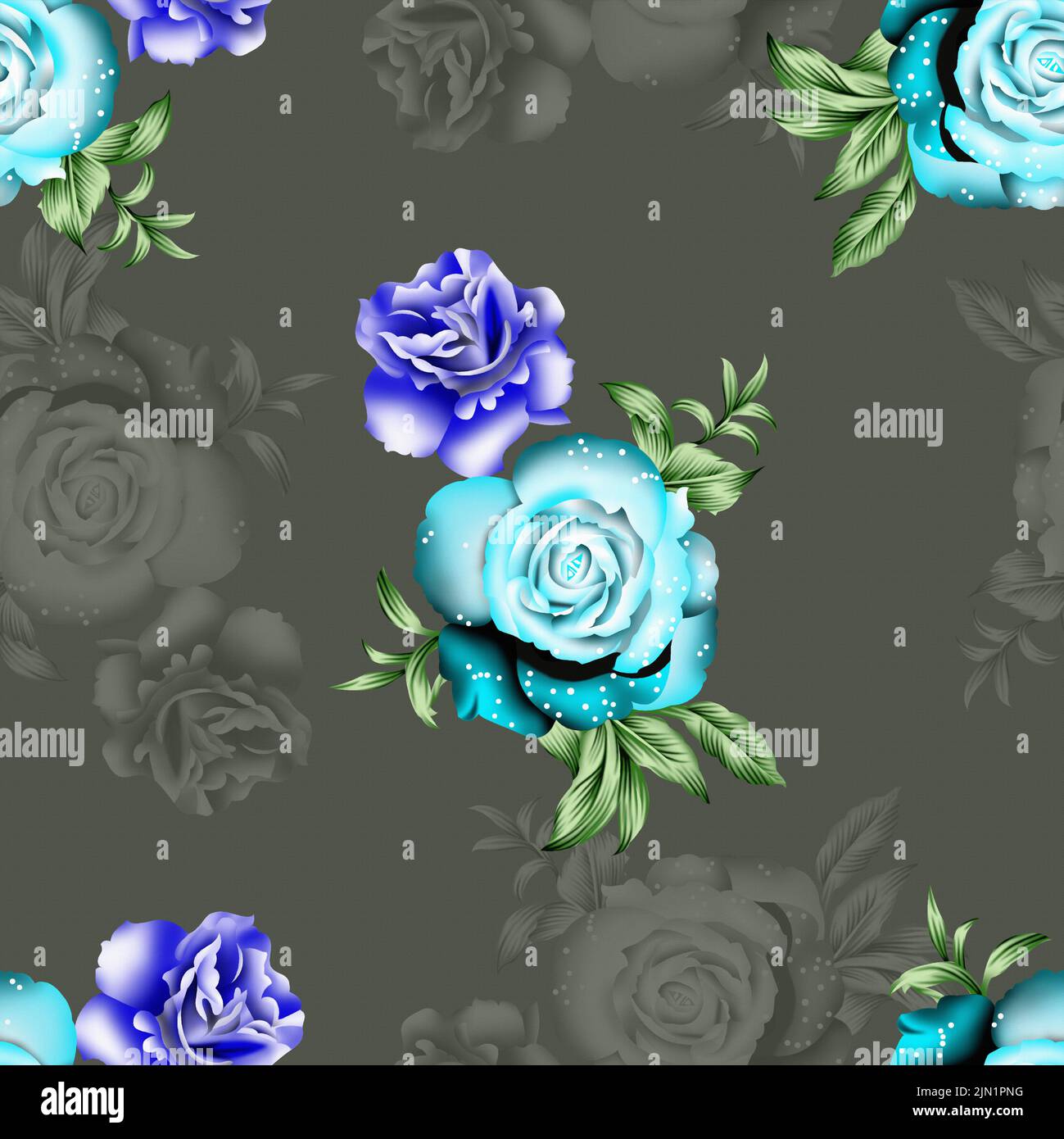 digital print flower floral seamless design Stock Photo - Alamy