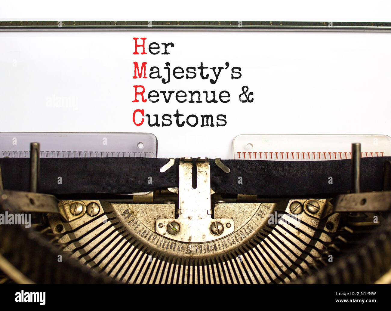 HMRC her majestys revenue and customs symbol. Concept words HMRC her ...