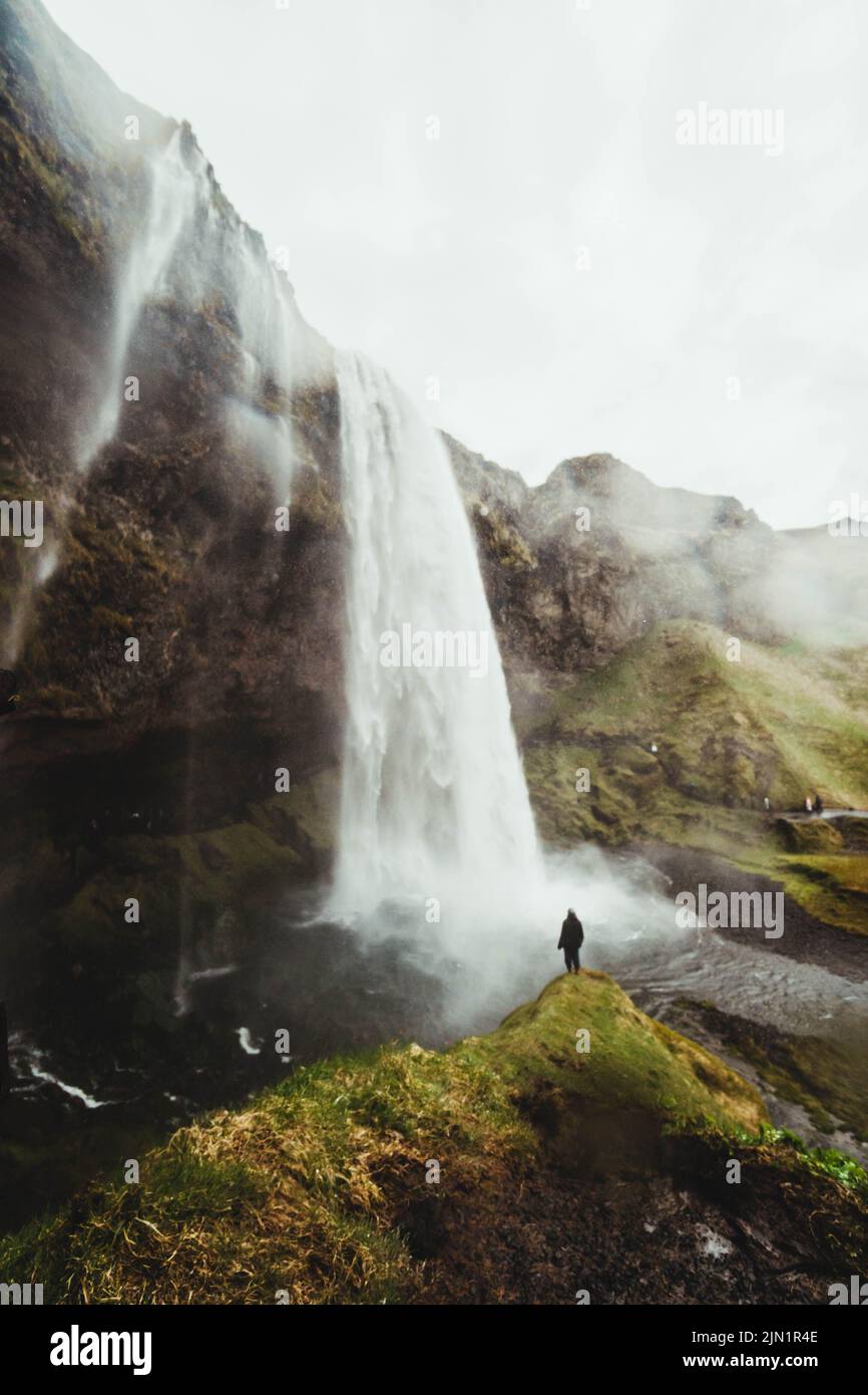 One person large waterfall hi-res stock photography and images - Alamy