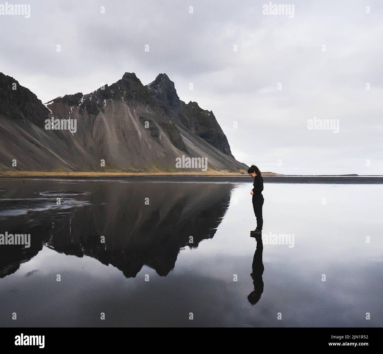 Reflection woman beach hi-res stock photography and images - Alamy