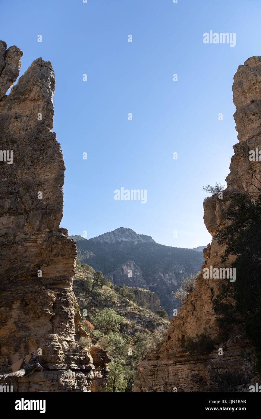 Guadalupe Mountains National Park Hiking Viewpoint Stock Photo - Alamy