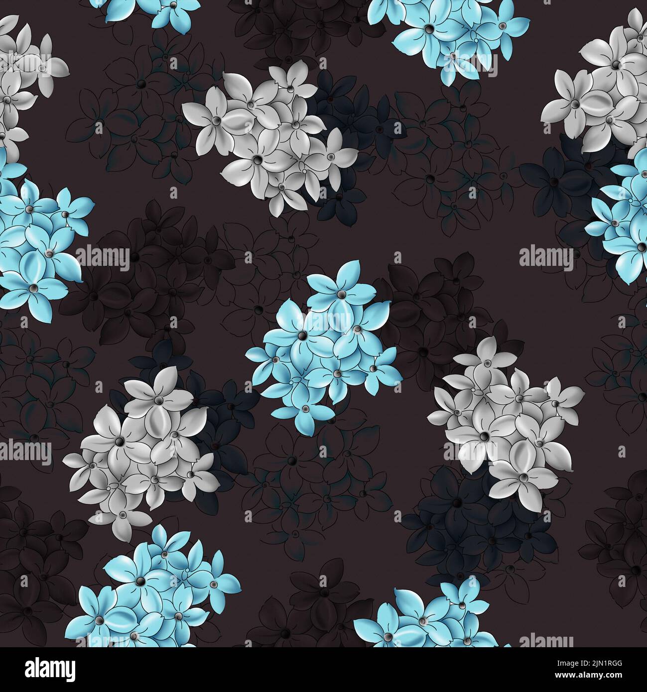 digital print flower floral seamless design Stock Photo - Alamy