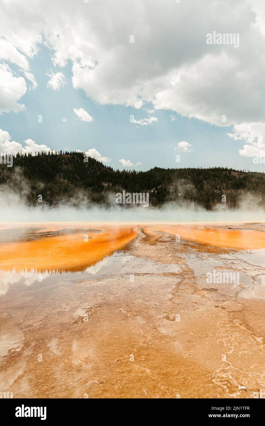 Grand Prismatic Spring in Yellowstone Stock Photo - Alamy