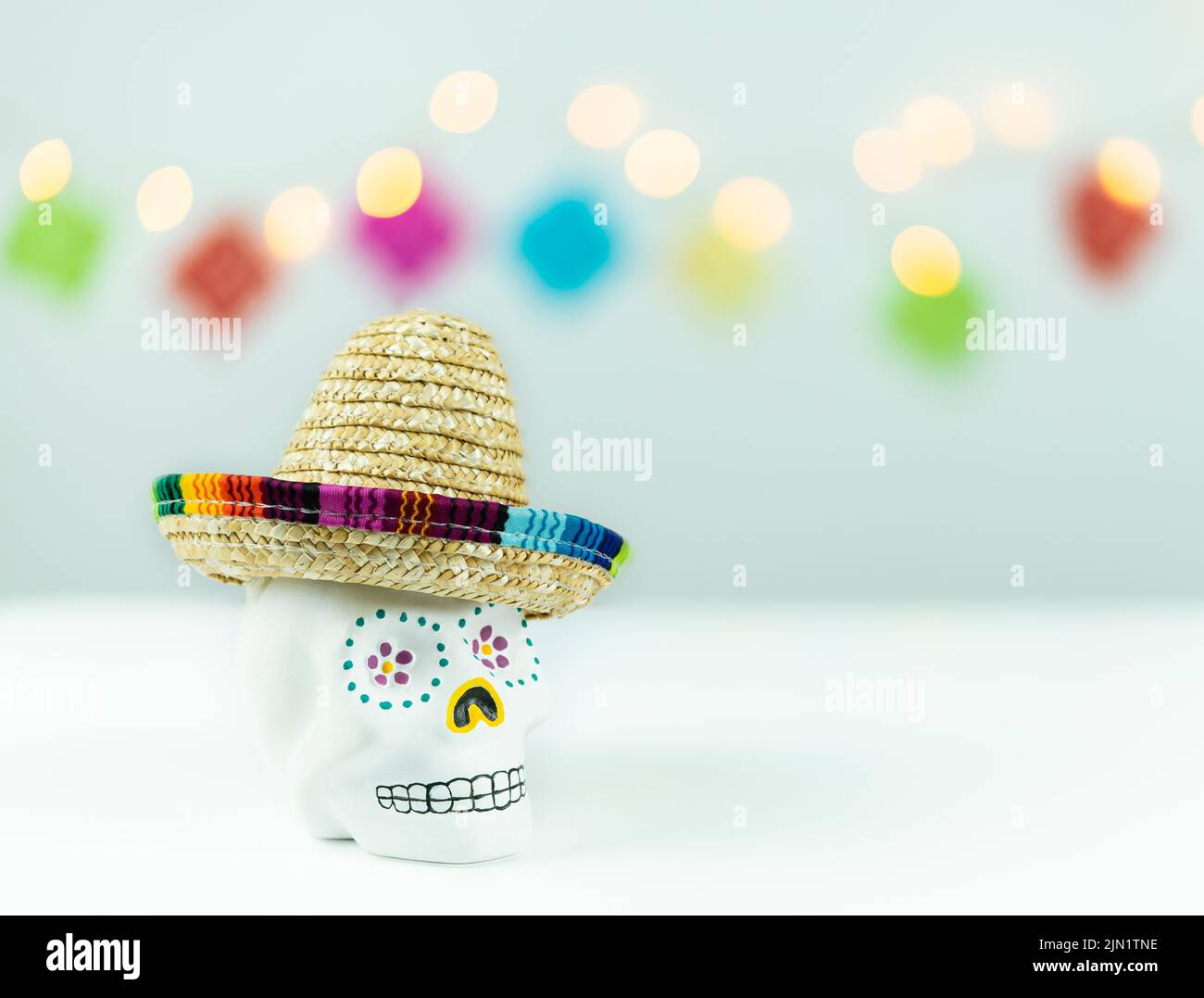 Skull mexican hat icon hi-res stock photography and images - Alamy