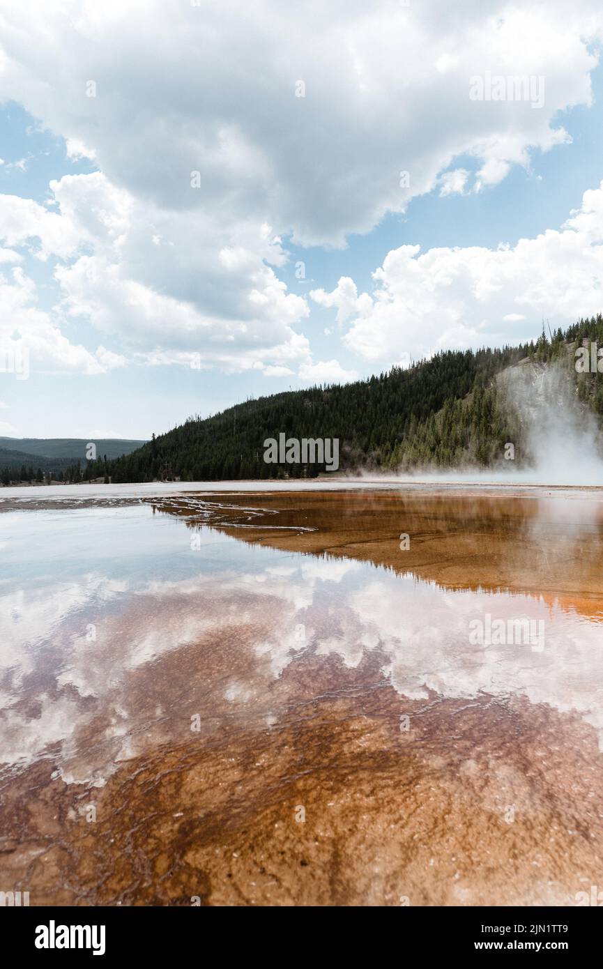Grand Prismatic Spring in Yellowstone National Park Stock Photo - Alamy