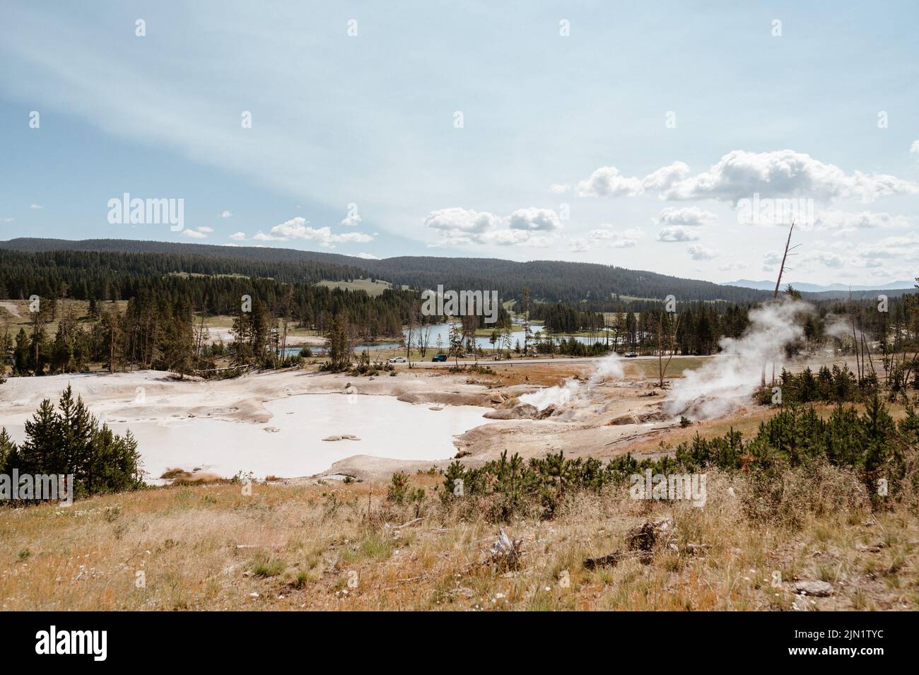 View from Mud Volcano in Yellowstone National Park Stock Photo - Alamy
