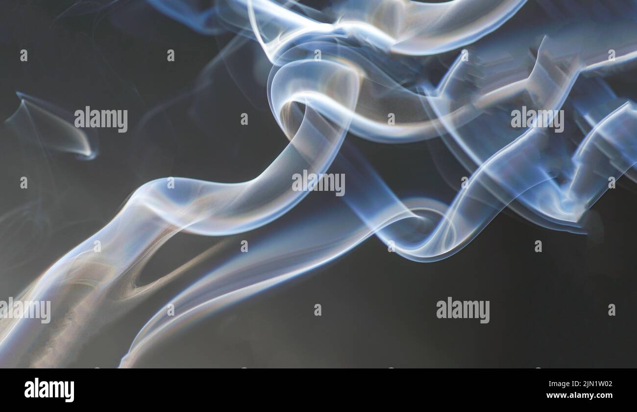 Smoke photographed in the studio with copy space and background Stock ...