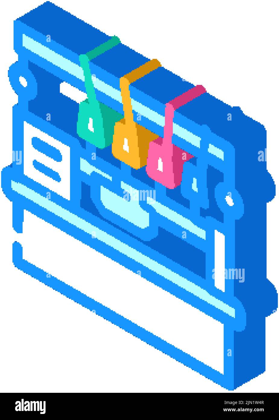 knitting machine isometric icon vector illustration Stock Vector Image ...