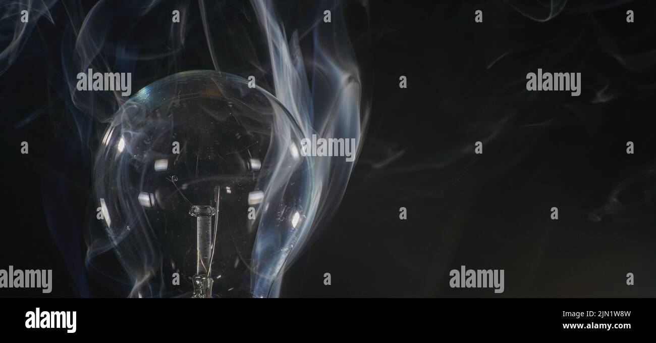 Smoke photographed in the studio with copy space and background Stock ...