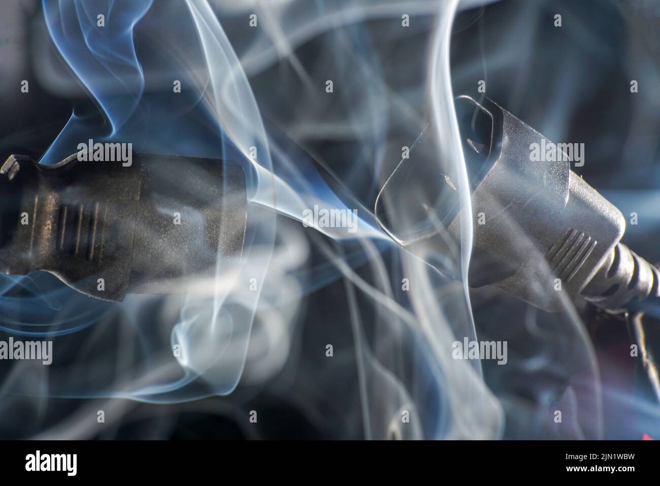 Smoke photographed in the studio with copy space and background Stock ...