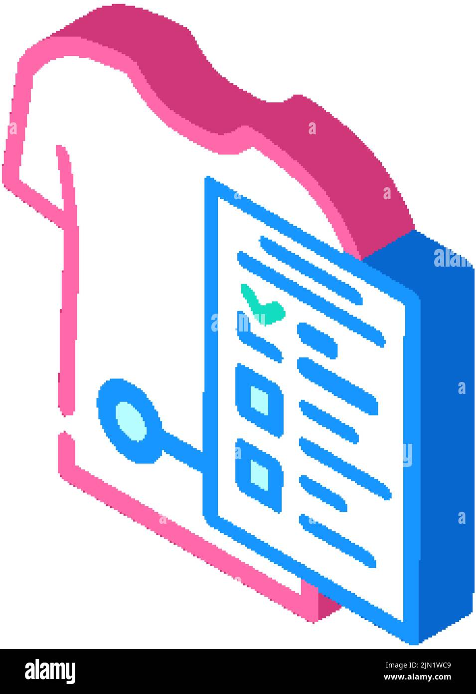 fabric check sewing isometric icon vector illustration Stock Vector ...