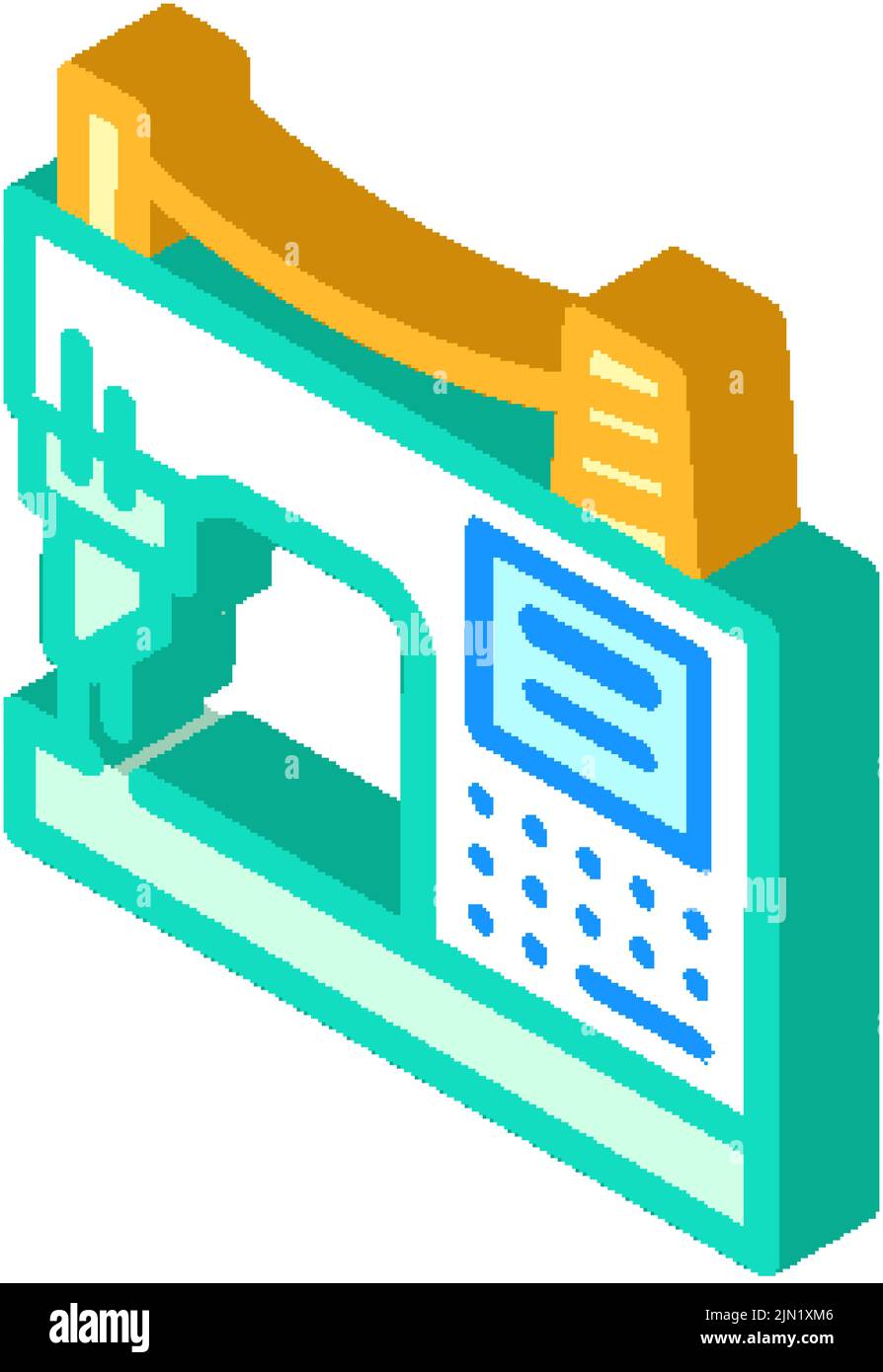 Sewing Machine Isometric Icon Vector Illustration Stock Vector Image