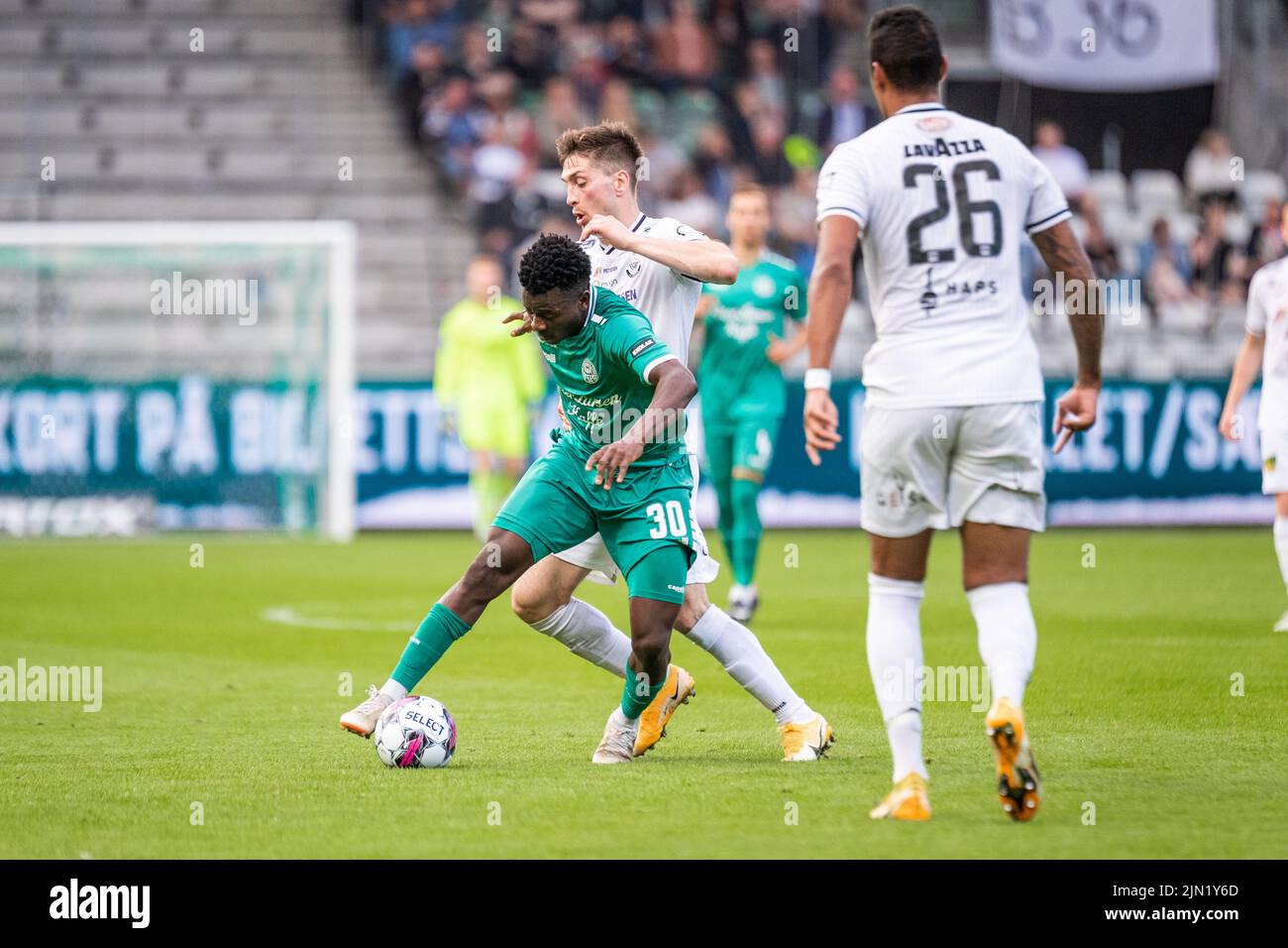 Viborg, Denmark. 03rd, August 2022. Ibrahim Said (30) of Viborg FF seen ...