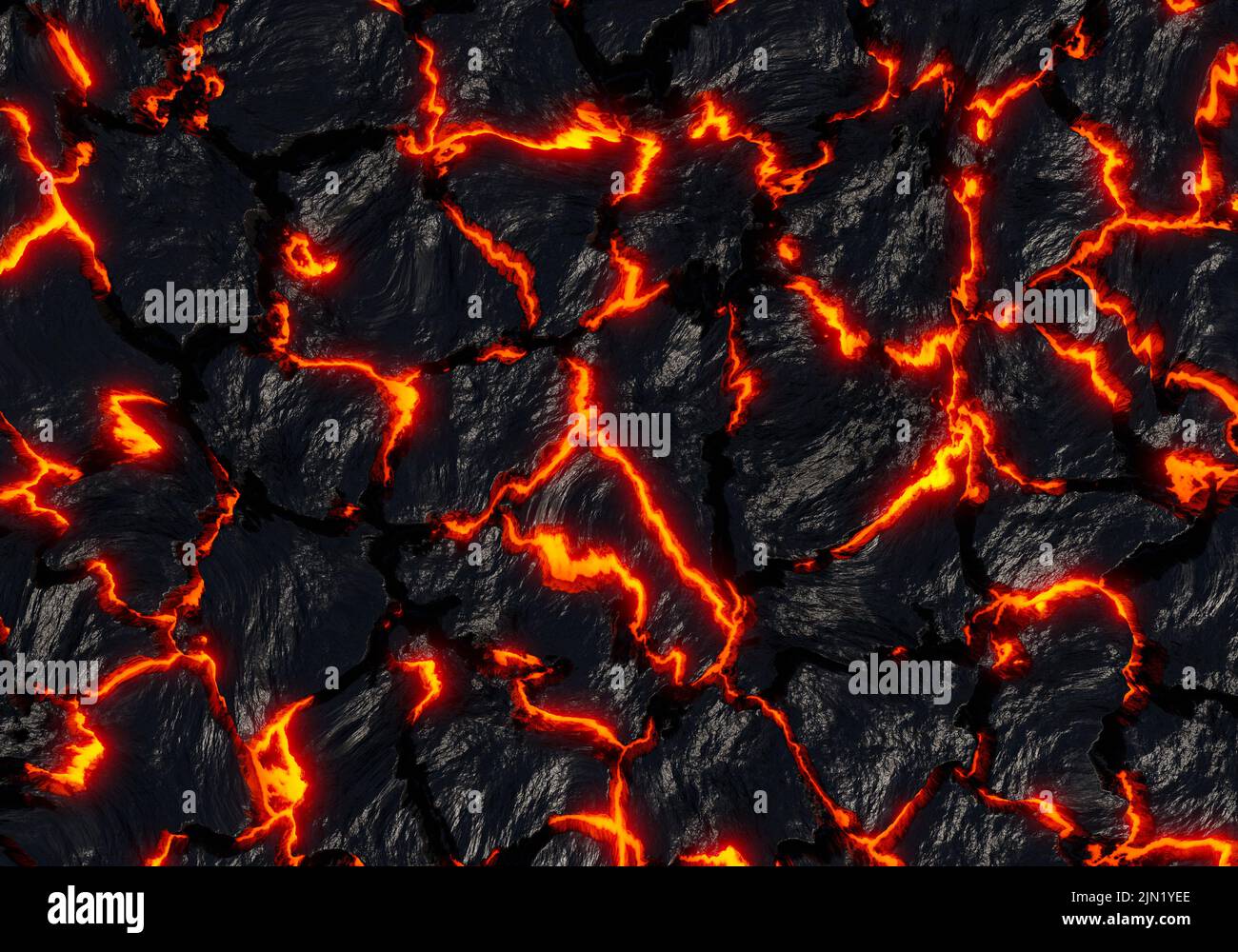 Realistic lava flame on black ash background. Texture of molten magma ...