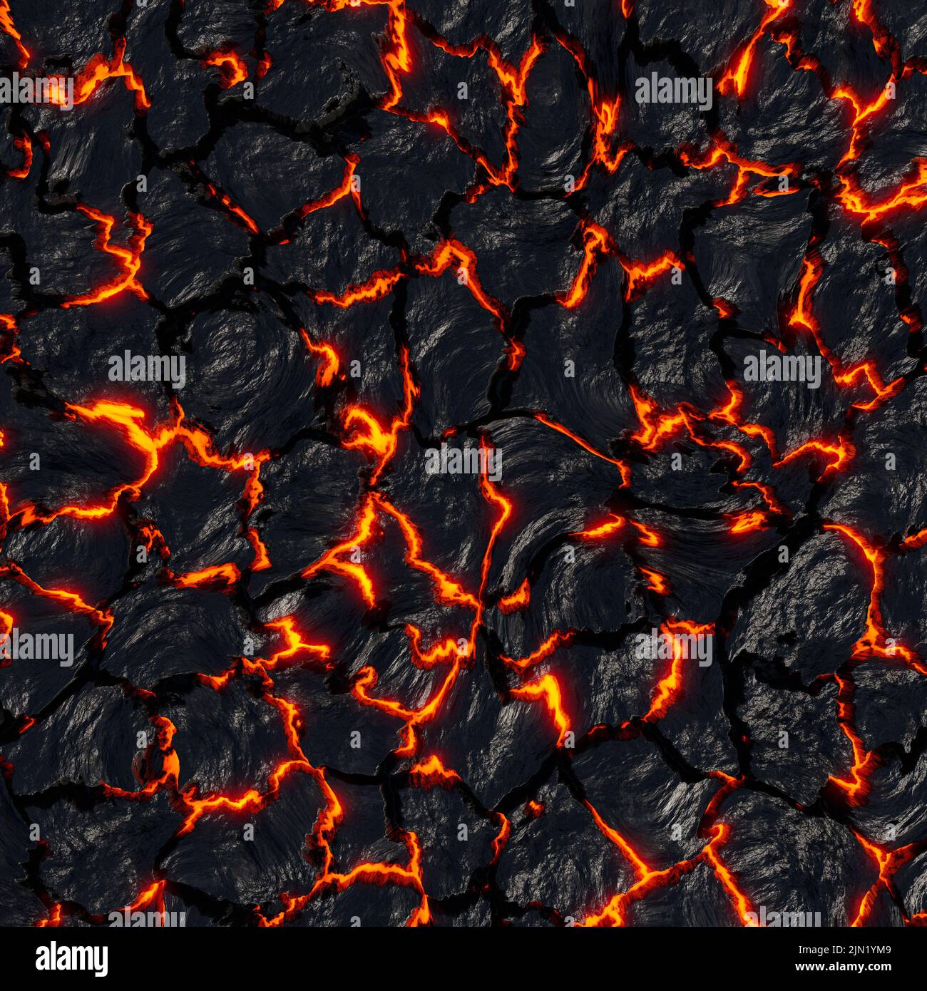 Realistic lava flame on black ash background. Texture of molten magma ...