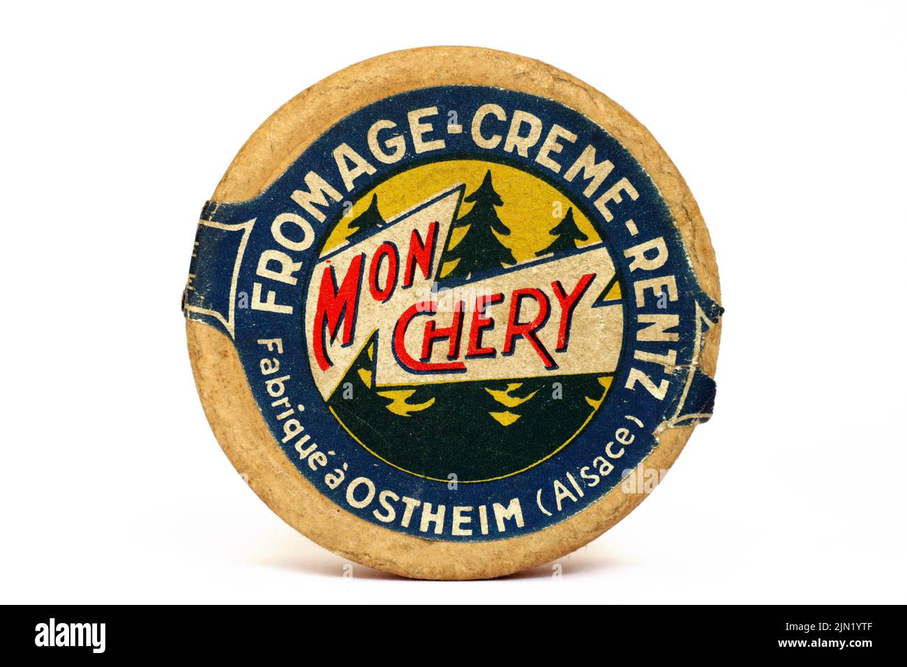 Vintage 1930s MON CHERY cream cheese (Fromage Creme Rentz) cardboard ...