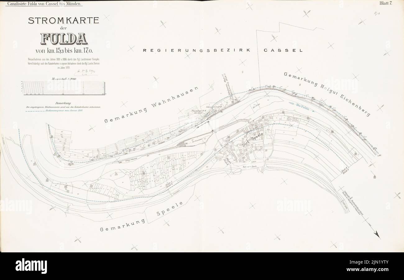 Stromkarte der fulda von km 1 hi-res stock photography and images - Alamy