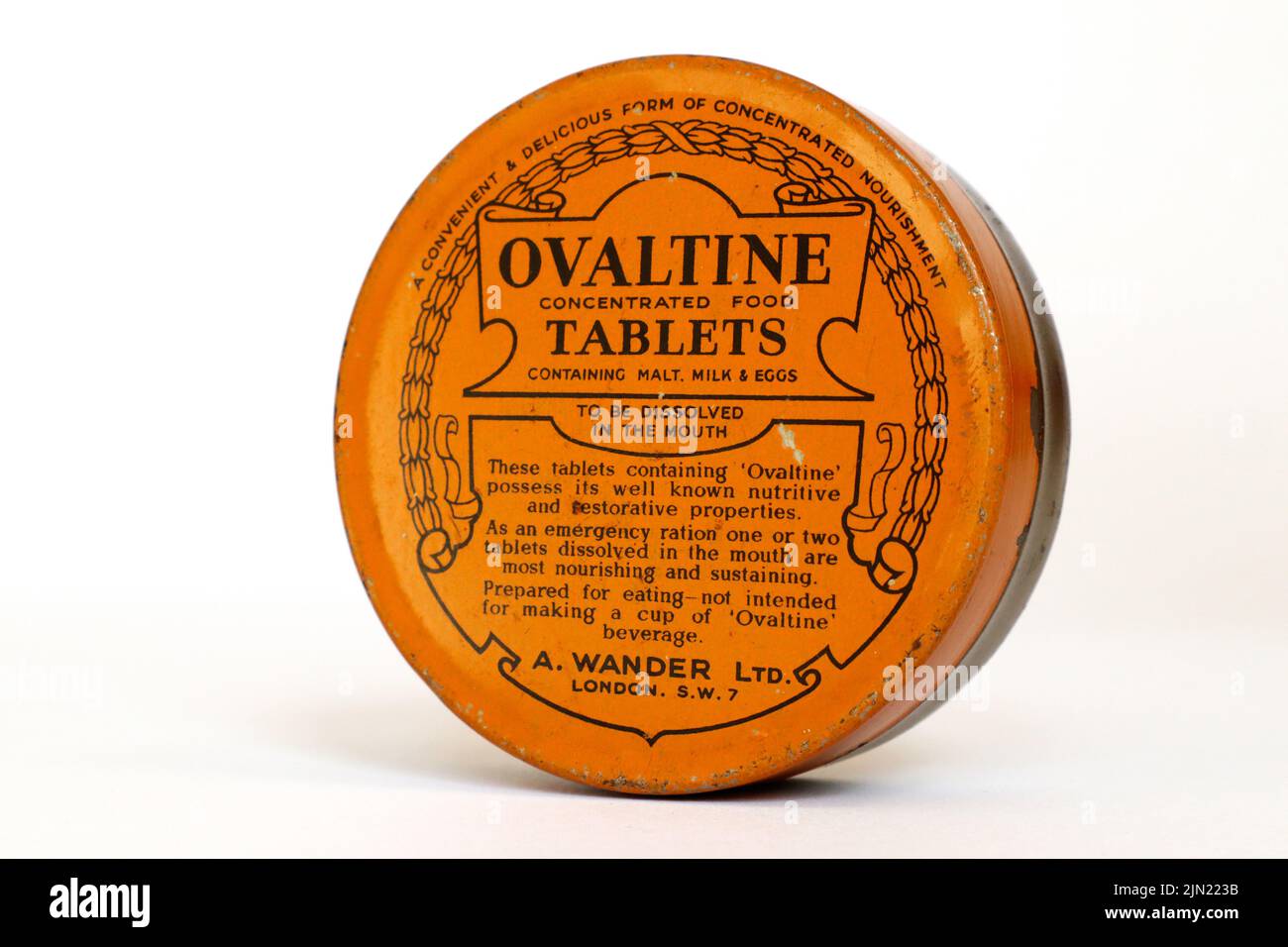 Vintage 1930s OVALTINE Tablets Tin Box, concentrated food with malt ...