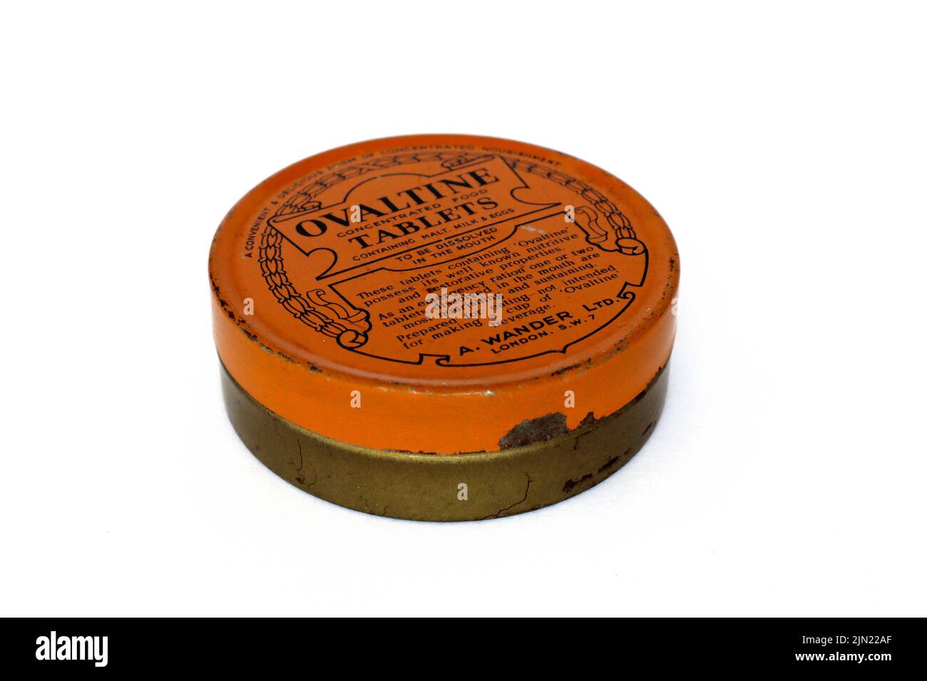 Vintage 1930s OVALTINE Tablets Tin Box, concentrated food with malt ...