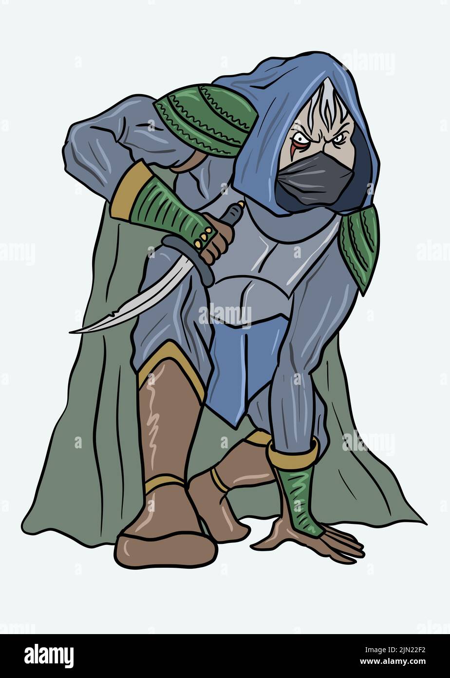 Medieval Thief Drawing