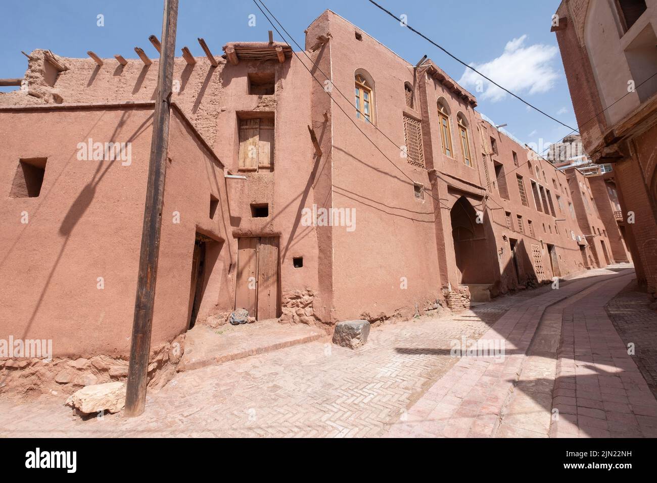Ancient building in the mountain village Abyaneh, Iran. Zoroastrian ...