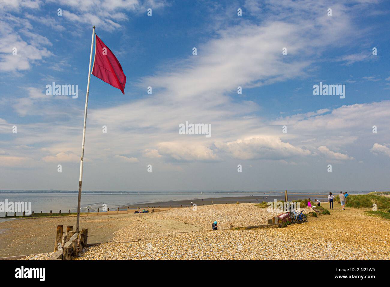 The Breakwater on West Wittering beach near chichester in West Sussex ...