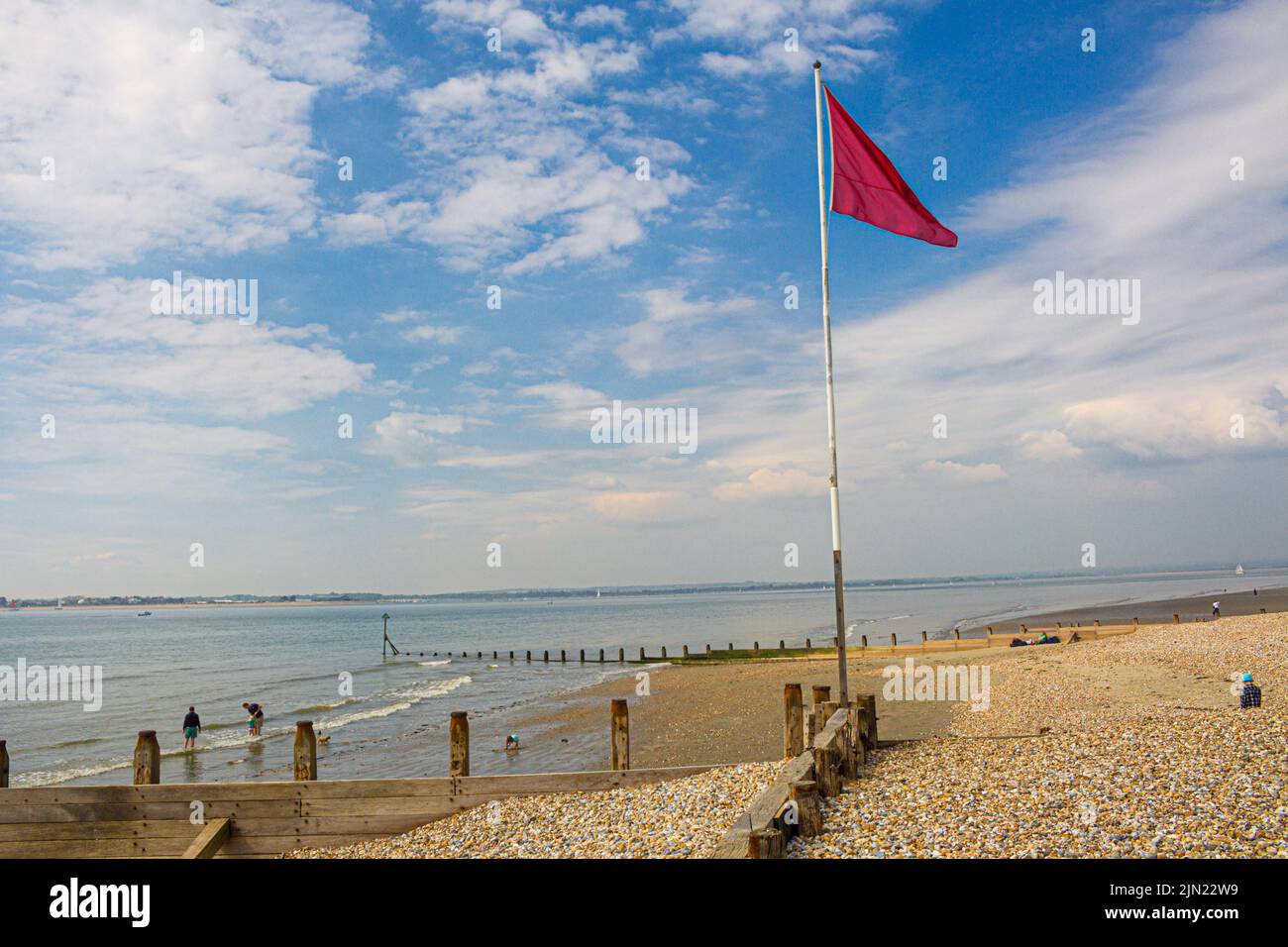 The Breakwater on West Wittering beach near chichester in West Sussex ...