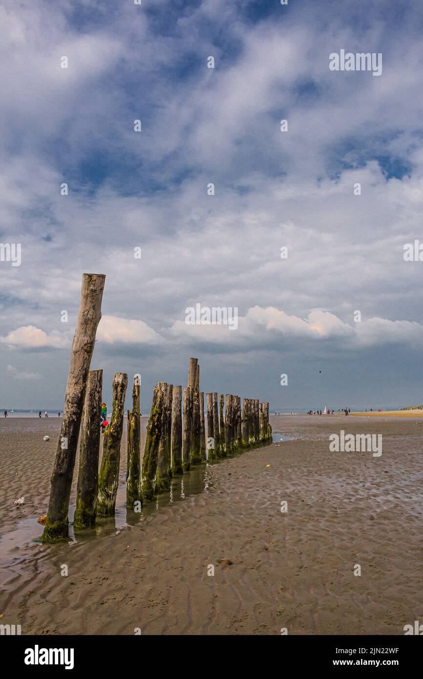 The Breakwater on West Wittering beach near chichester in West Sussex ...