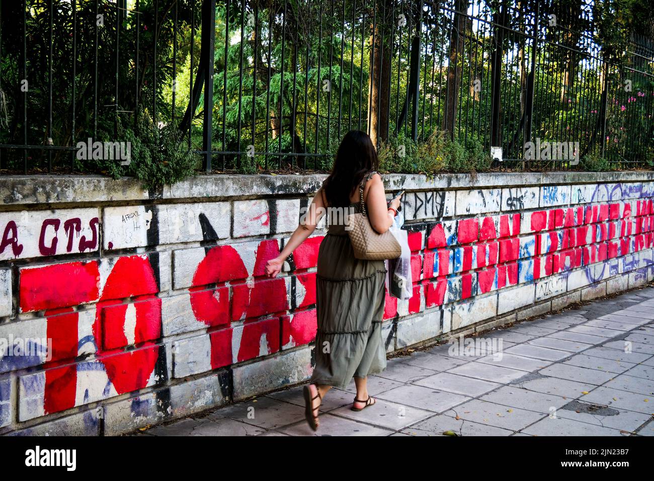 Left-wing and anarchy graffitis, Aristotle University, Thessaloniki ...
