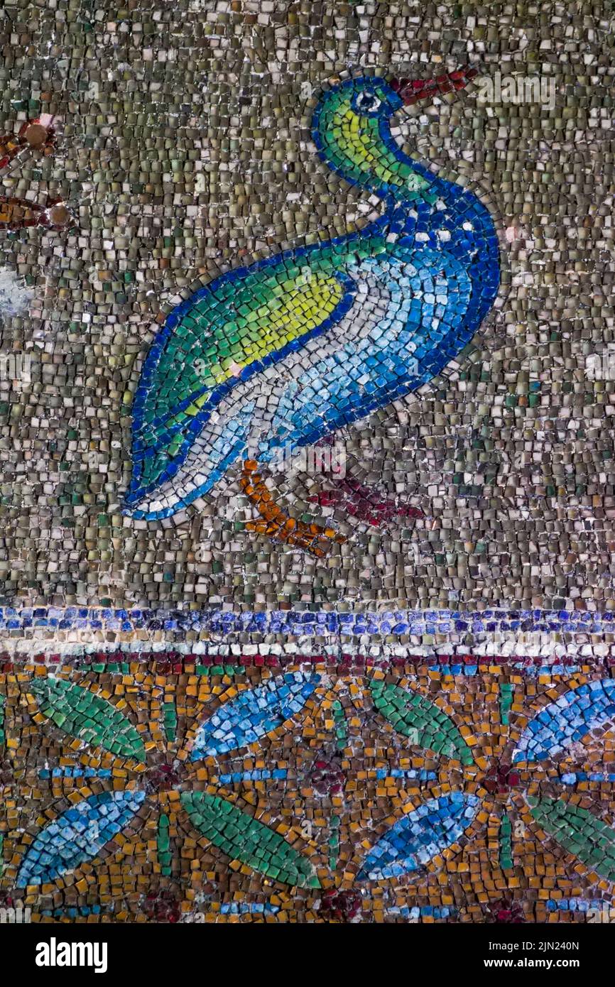 Peacock, mosaic, the Rotunda, Thessaloniki, Macedonia, North-Eastern ...