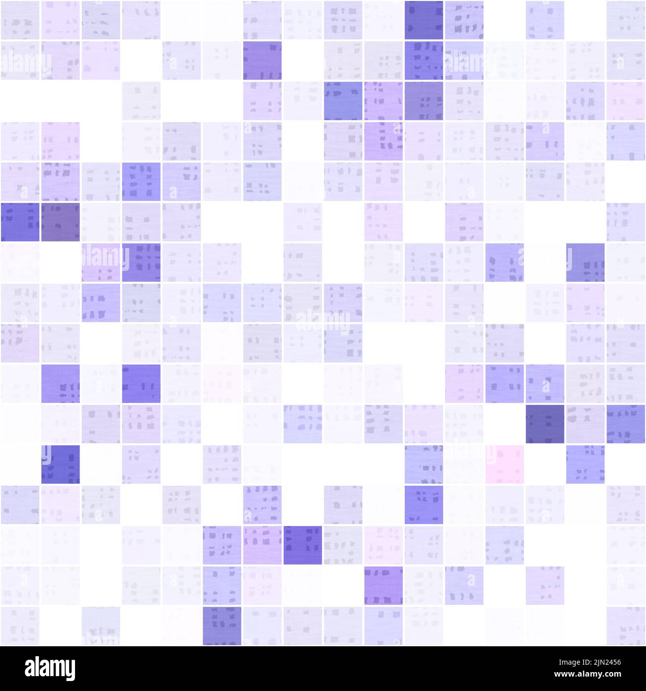 Tiny purple geometric mosaic pixel grid seamless pattern. Modern square ...